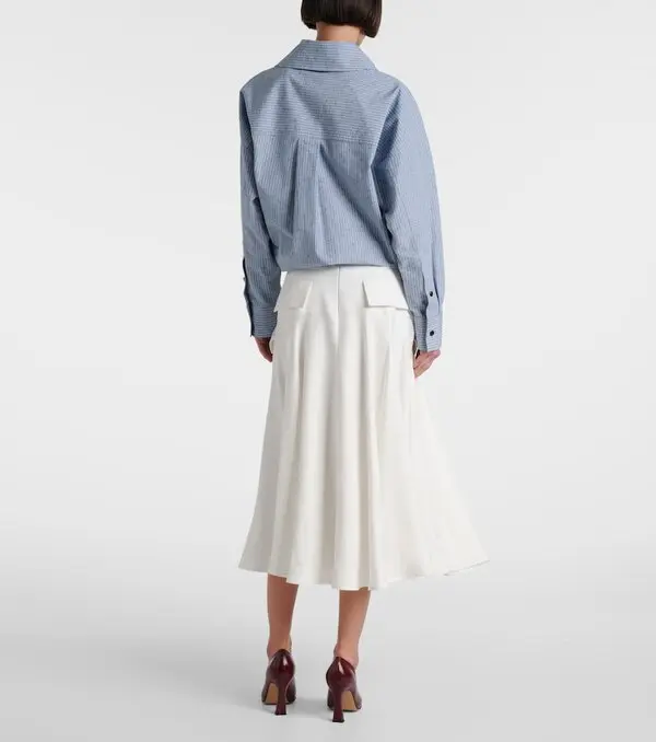 Bottega Veneta Pleated Midi Skirt