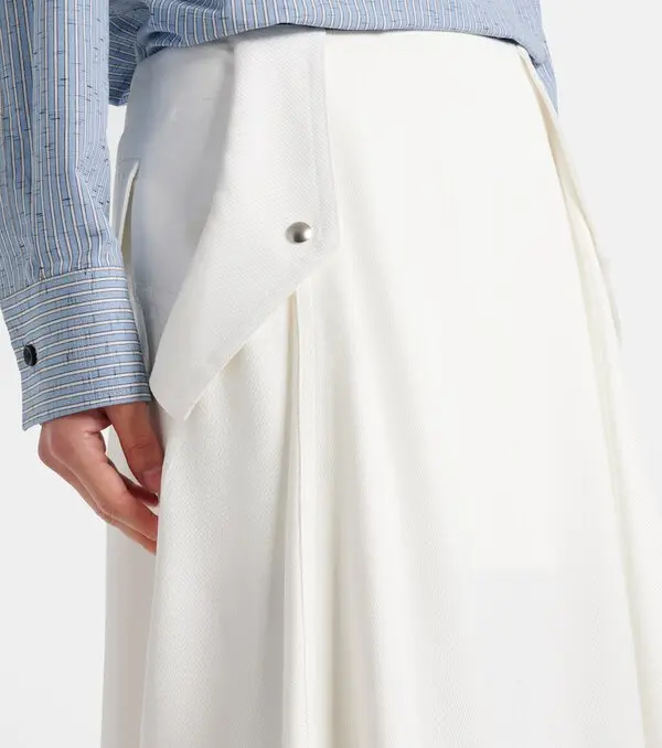 Bottega Veneta Pleated Midi Skirt