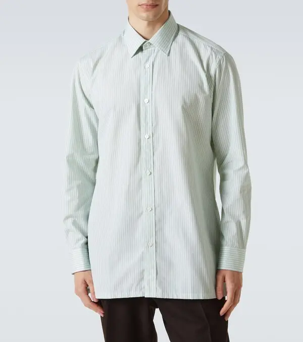 Charvet Striped Cotton Poplin Shirt