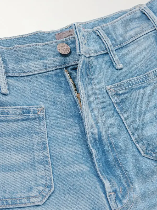 MOTHER The Hustler Patch Pocket Ankle High-rise Bootcut Jeans