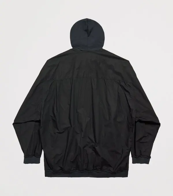 Balenciaga Oversized Distressed Hooded Shirt