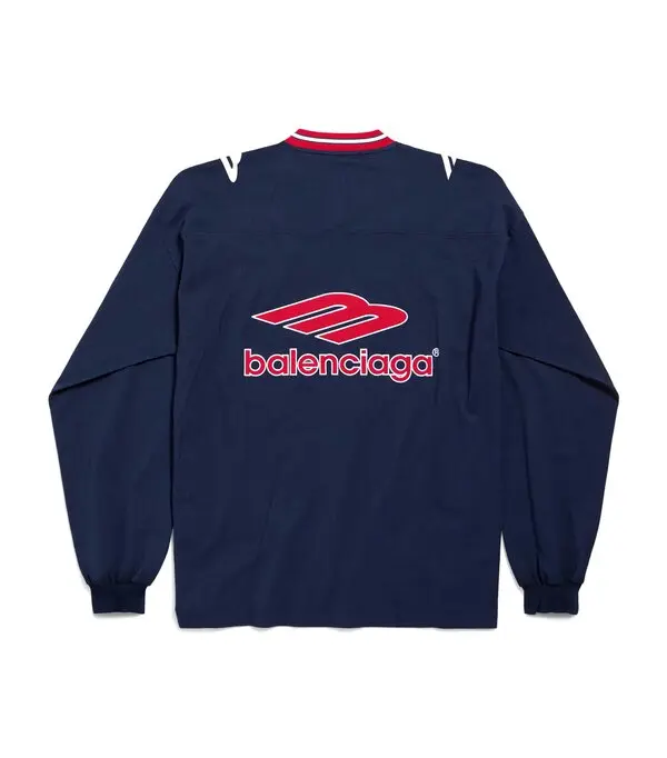 Balenciaga Oversized Logo T-shirt - Blue