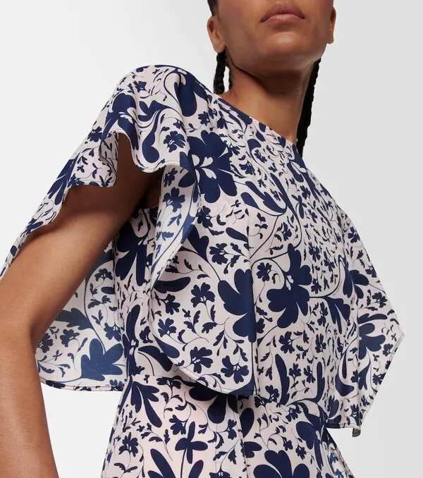 Stella McCartney Floral Silk Midi Dress - Multicoloured