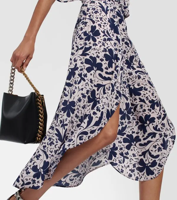 Stella McCartney Floral Silk Midi Dress - Multicoloured