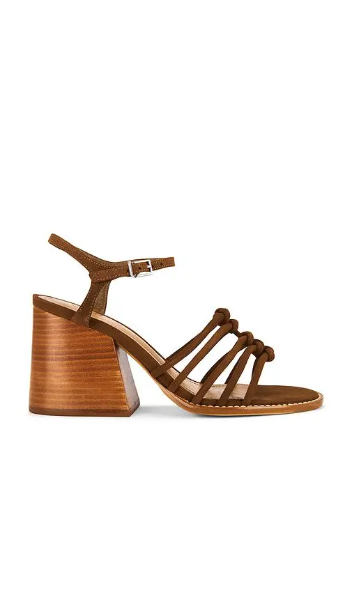 Schutz Sandy" Suede Strappy Heeled Sandals