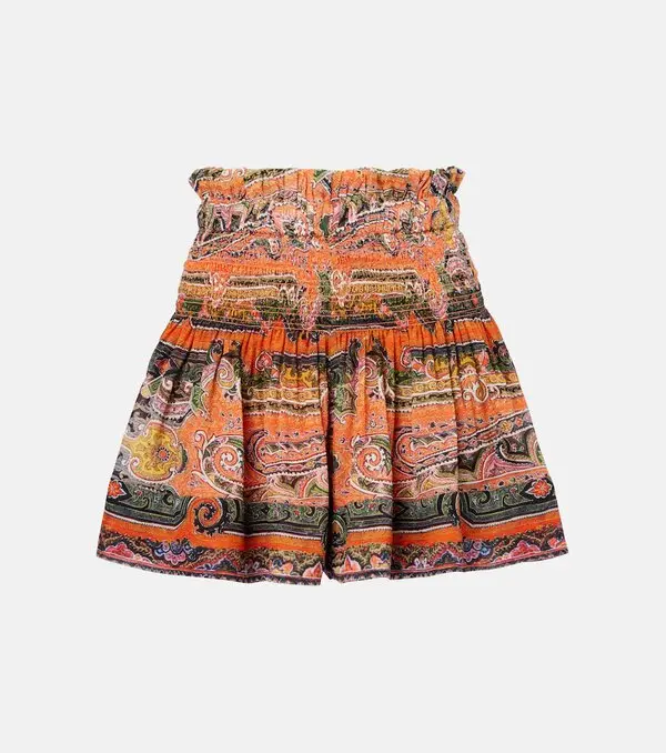 Isabel Marant Étoile Maelly Paisley Silk Voile Wide-leg Shorts - Multicoloured