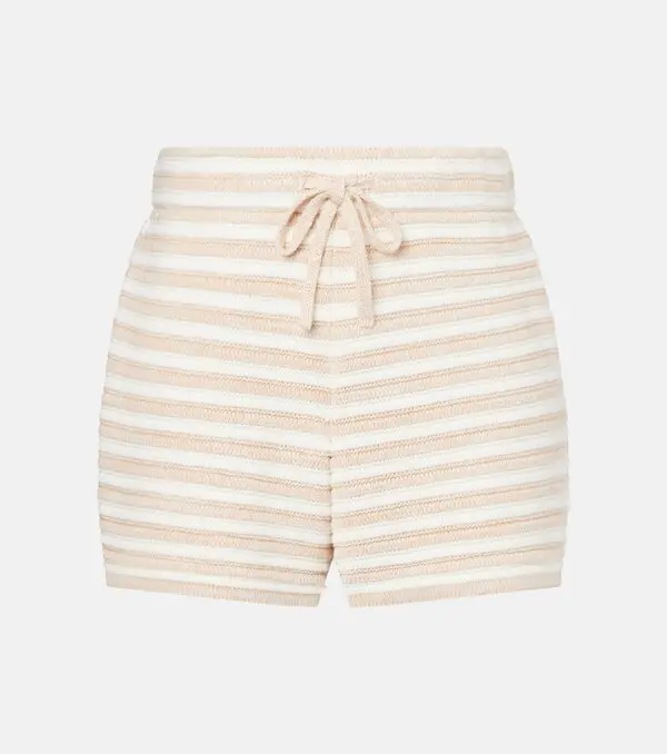 The Upside Canyon Roller Knitted Cotton Shorts - Brown