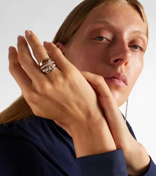Yeprem 18kt Yellow Ring With Diamonds