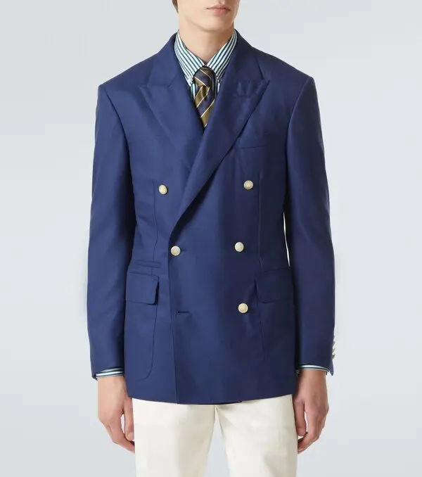 Dunhill Double-breasted Cashmere Blazer