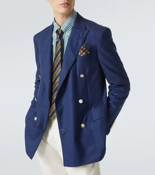 Dunhill Double-breasted Cashmere Blazer