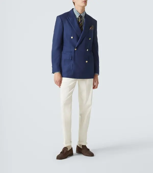 Dunhill Double-breasted Cashmere Blazer