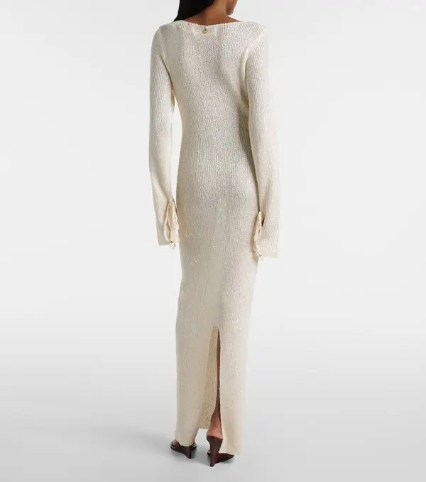 BANANHOT Kyle Sequined Knitted Maxi Dress