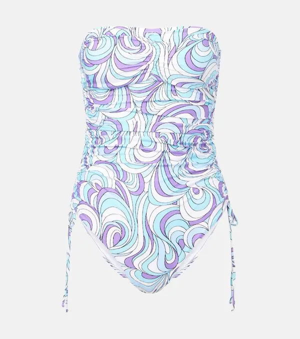 Melissa Odabash Sydney Strapless Shoulder Swimsuit - Multicoloured