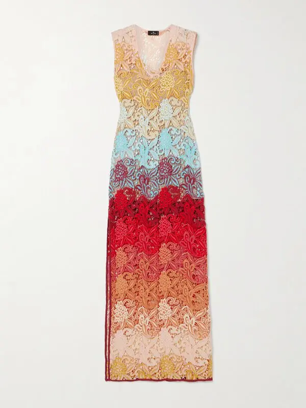 Etro Macramé Maxi Dress - Multi