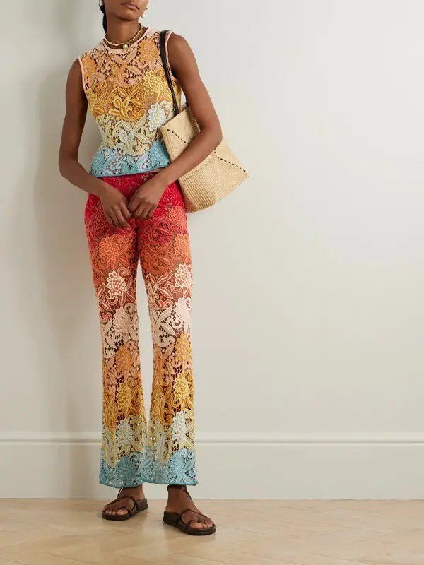 Etro Macramé Flared Pants