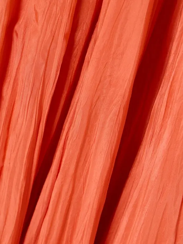 JOSEPH Sully' Pleated Silk-habotai Midi Skirt - Orange