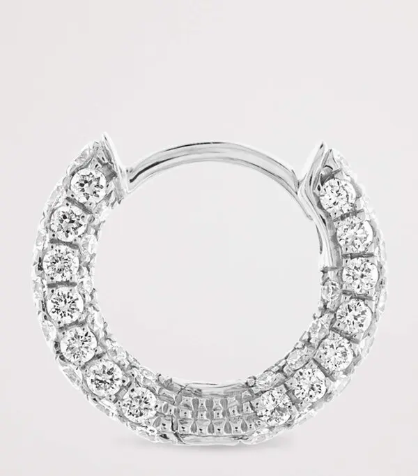 MARIA TASH Diamond Five Row Pavé Single Hoop Earring