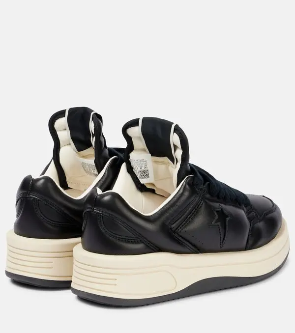 Rick Owens X Converse Turbowpn Leather Sneakers - Black