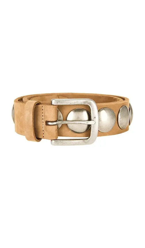 LAMARQUE X Revolve Disc Studded Leather Belt