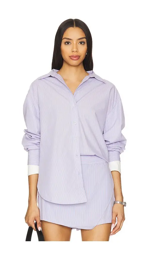 Line & Dot Maxin Striped Shirt - Lavender
