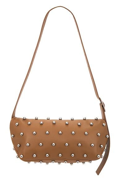 JIL SANDER Rollup Small Square Belt Bag With Silver-tone Embellishment - Hazel