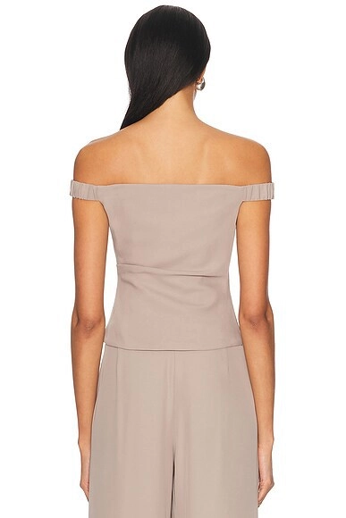 THE SEI Off The Shoulder Top - Fossil