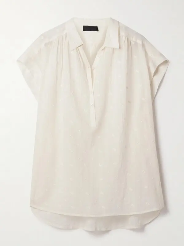 NILI LOTAN Normandy Embroidered Blouse