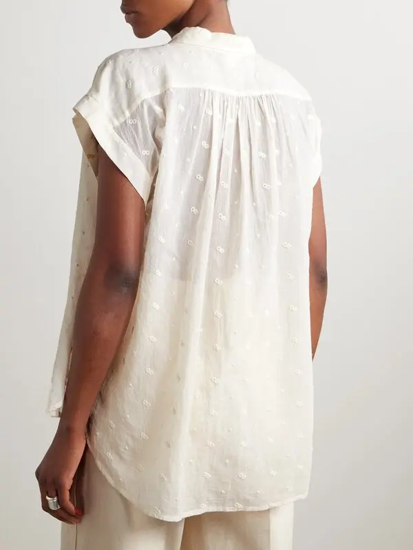 NILI LOTAN Normandy Embroidered Blouse