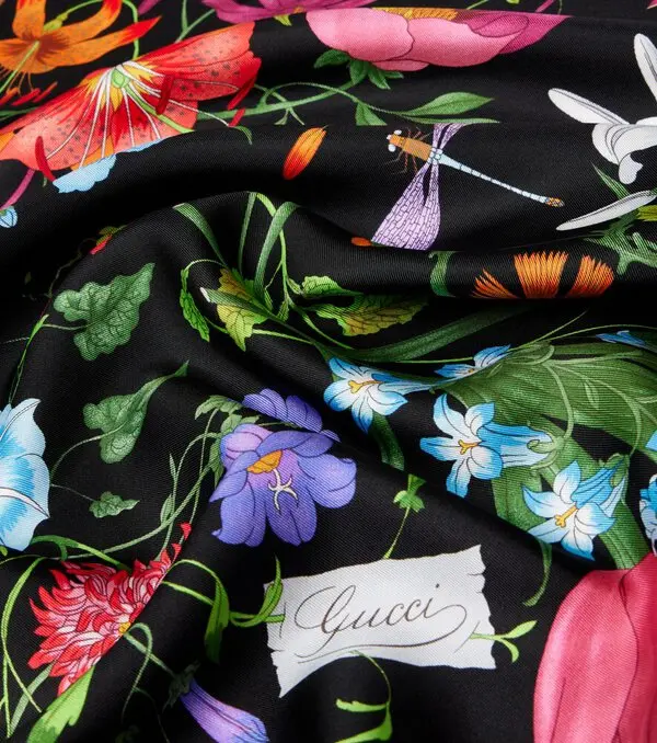 Gucci Flora Silk Twill Scarf