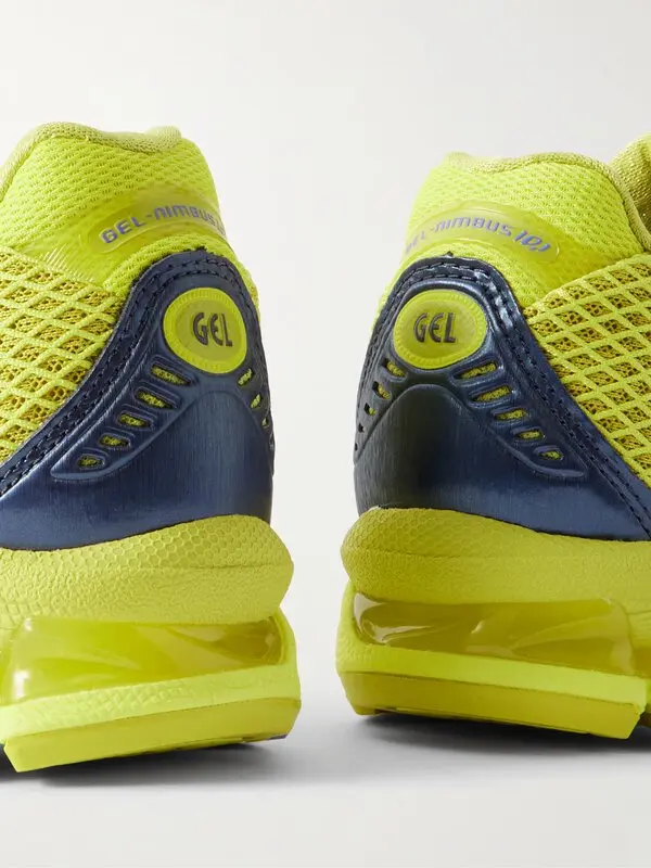 Asics Gel-nimbus 10.1 Metallic Rubber-trimmed Mesh Sneakers - Yellow