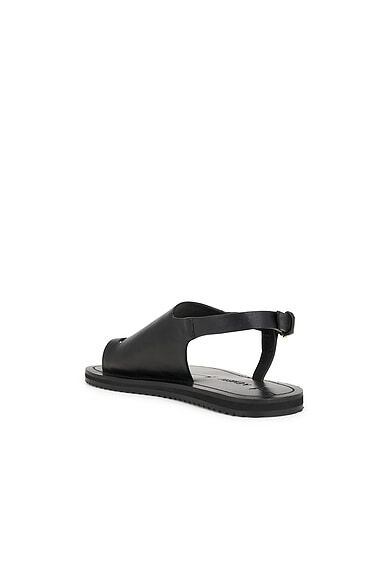 A.emery Milne Grained Leather Slingback Sandals - Black