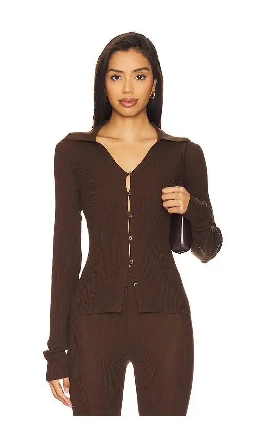 EAVES Ribbed Knit Cardigan