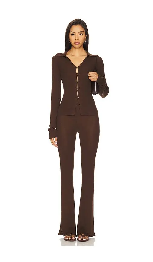 EAVES Ribbed Knit Cardigan