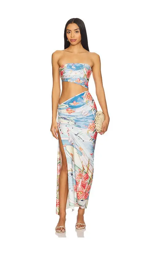 Agua Bendita Gwen Nacar Dress In . Also - Blue