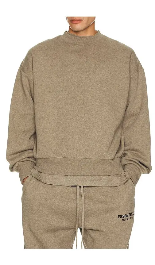 Fear Of God Classic Fit Fleece Crew Neck Sweatshirt - Neutral