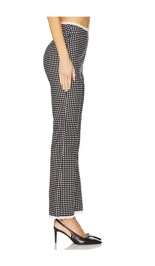WeWoreWhat Plaid Cropped Straight Trousers