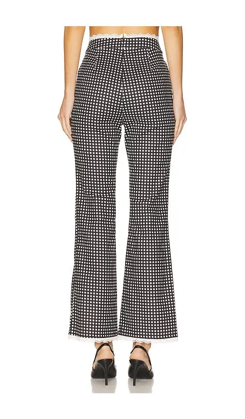 WeWoreWhat Plaid Cropped Straight Trousers