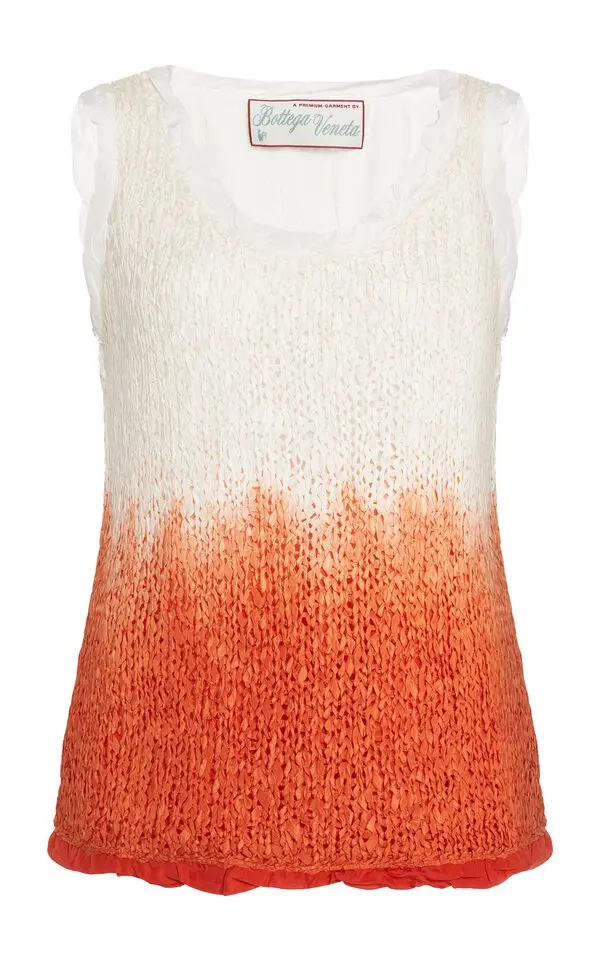 Bottega Veneta Lightweight Wool Silk Overdye Knit Tank Top - Multi