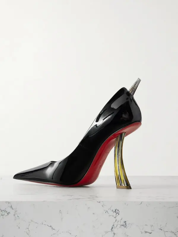 CHRISTIAN LOUBOUTIN Kate Clawmax 100 Spiked Patent-leather Pumps