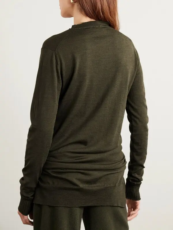 Stella McCartney Tie-front Layered Wool Sweater