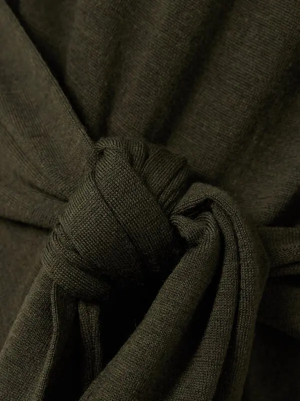 Stella McCartney Tie-front Layered Wool Sweater