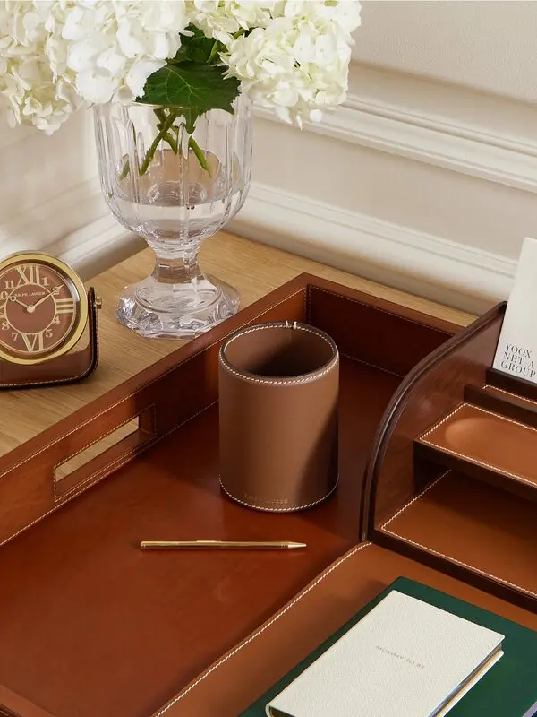 Ralph Lauren Brennan Leather Pencil Cup
