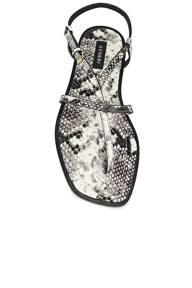 A.emery Remly Flat Sandal - Eggshell Snake
