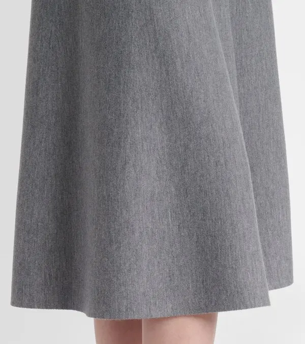 Jardin Des Orangers Wool High-rise Midi Skirt