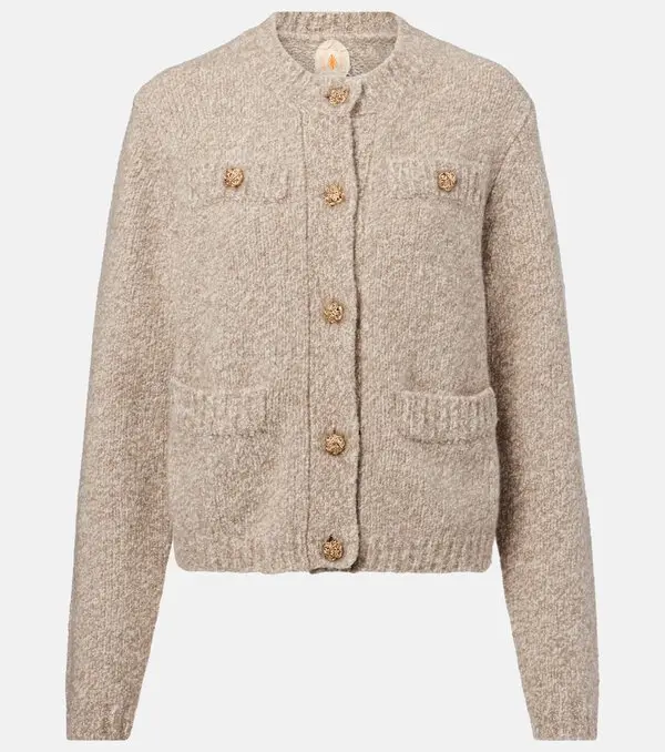 Jardin Des Orangers Cashmere-blend Cardigan With Button Fastening And Side Pockets - Beige