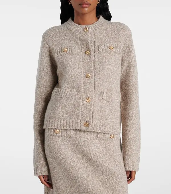 Jardin Des Orangers Cashmere-blend Cardigan With Button Fastening And Side Pockets - Beige