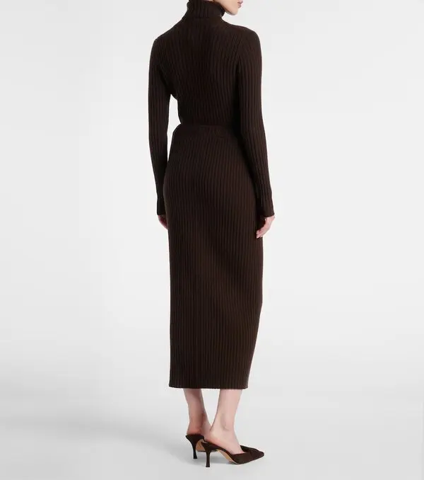 Jardin Des Orangers Ribbed-knit Cashmere Maxi Skirt