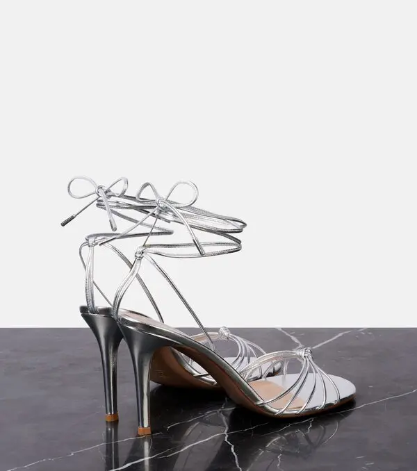 GIANVITO ROSSI Metallic Leather Sandals