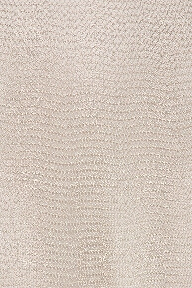 Alaïa Metallic Crochet Knit Long Chain Dress - Argent