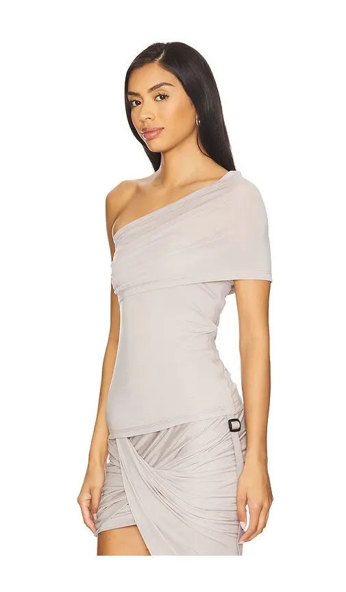 Helmut Lang Asymmetric Protect Top - Light Grey
